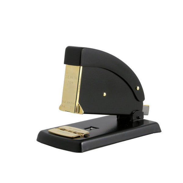 Zenith 520/E Gold Stapler Black Made in Italy | Classic Design Stapler ...